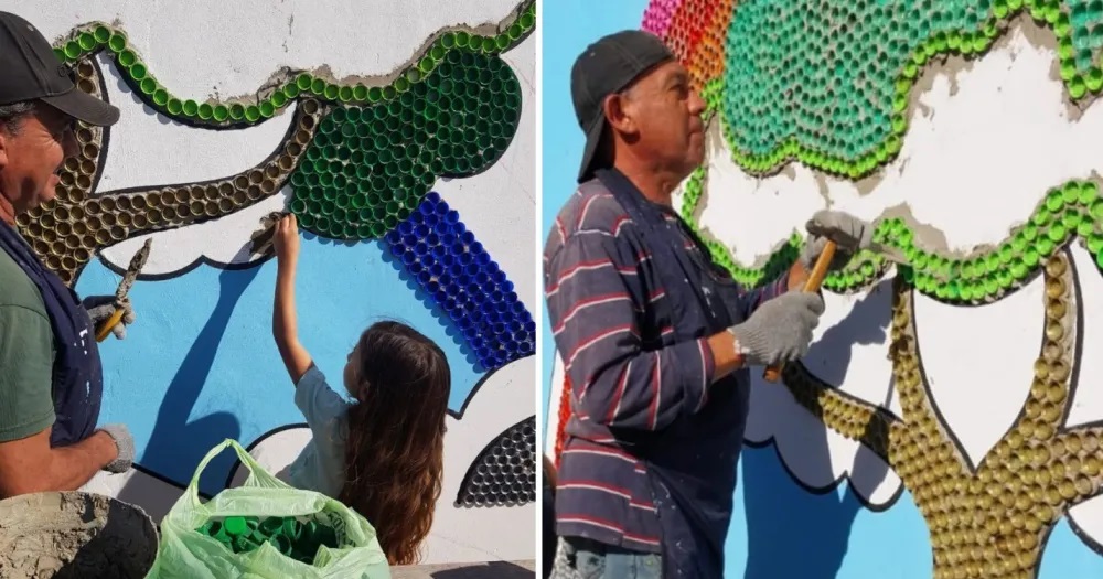 Inauguraron el primer mural ecológico de Lomas: una obra hecha con 12 ...